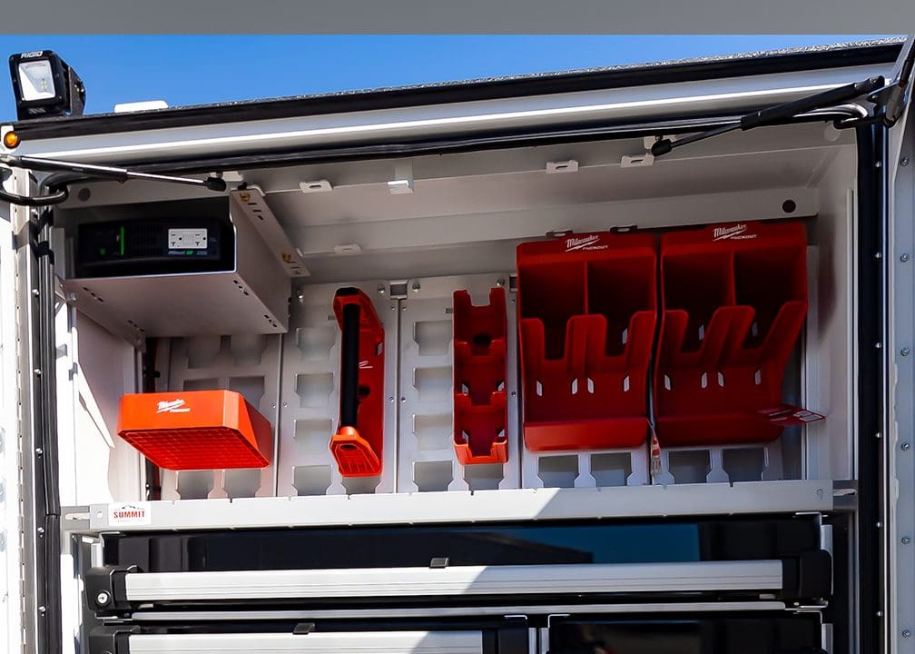 Service Truck Tool Organizers - Summit Truck Bodies