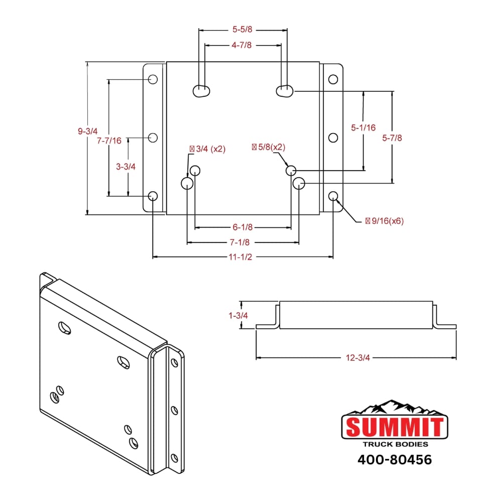 Wilton 1745 Vise Bumper Mount - Summit Truck Bodies